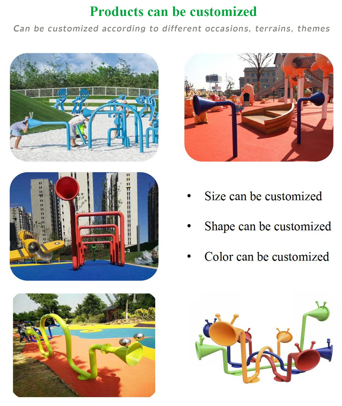 Qiaoqiao Children's Playground Talk Tube Galvanized Steel Outdoor Sensory Playground - Buy ...